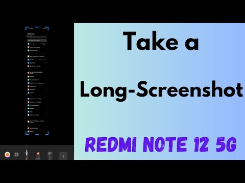 How to Take a Long Screenshot in Redmi Note 12 5G | Take Scrolling ...