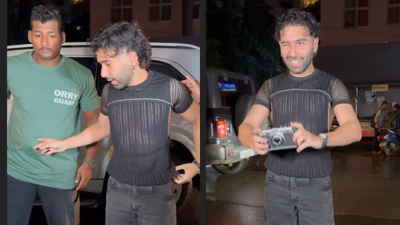 Orry with His Own Bodyguard And unique style Mobile Cover 😅 At aryan ...