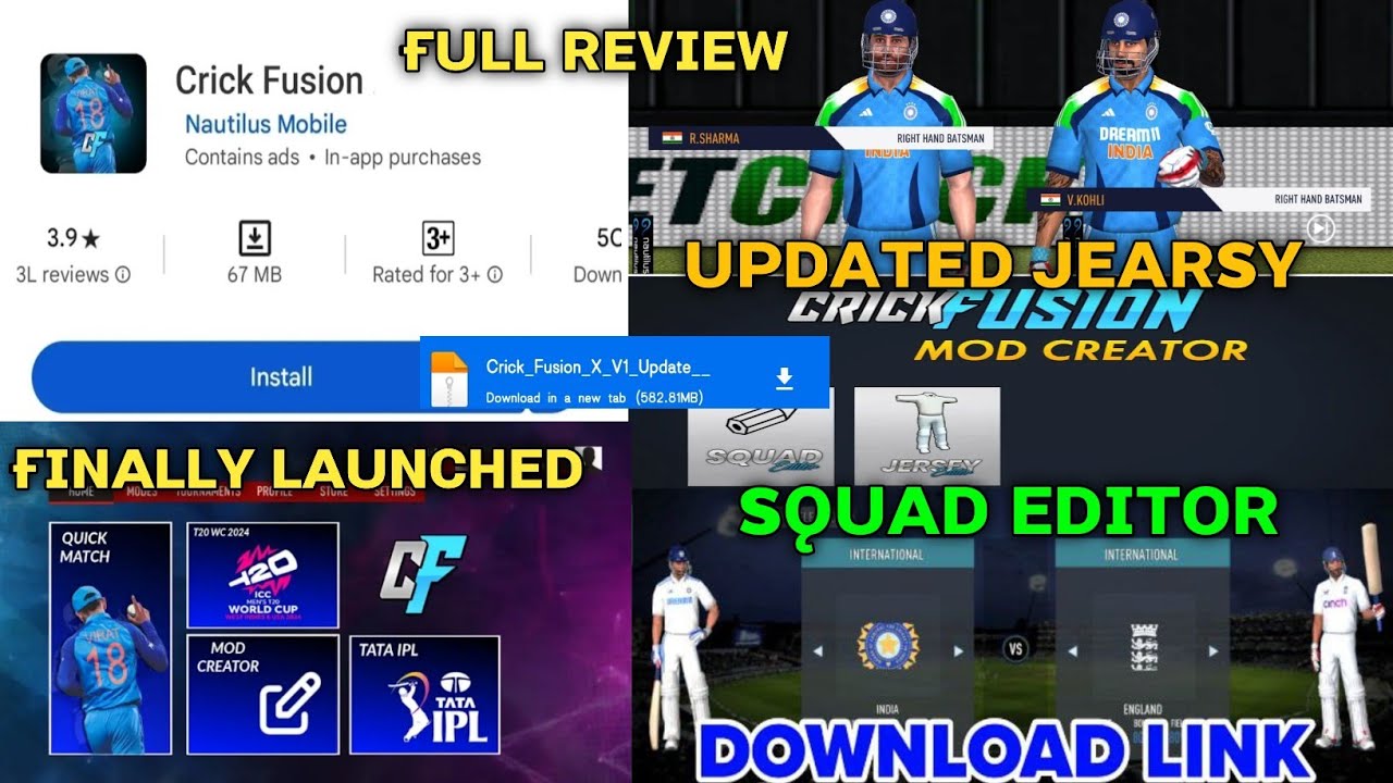 Cricket Fusion X Game Finally Launched Full Review & Download The Game ...