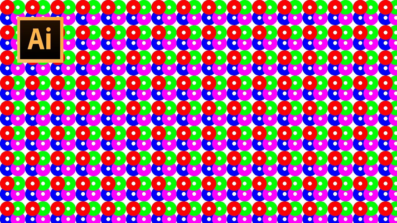 Multi Colored Circles Pattern Using Adobe Illustrator - YouTube