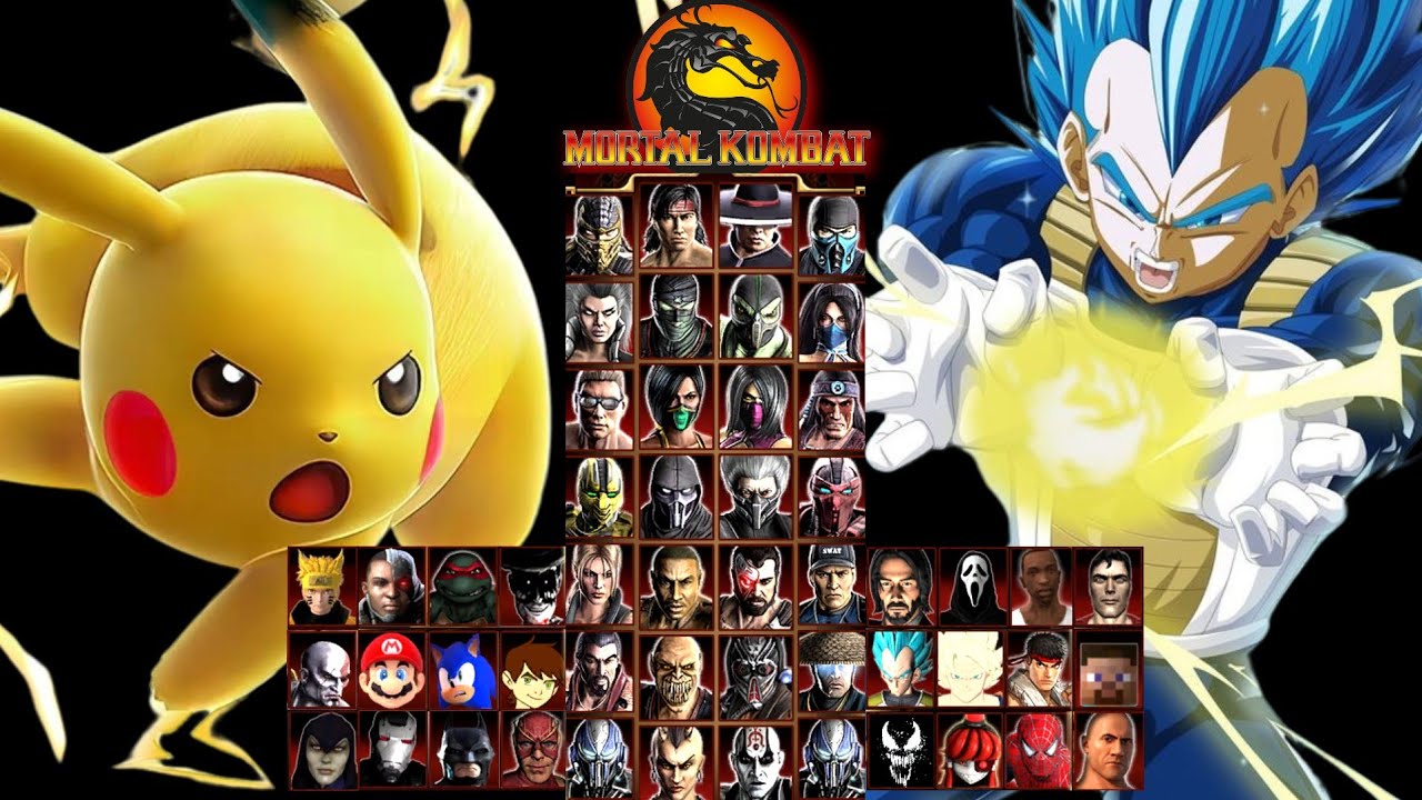 MORTAL KOMBAT 9 | PIKACHU & VEGETA BLUE | TAG LADDER | GAMEPLAY ...
