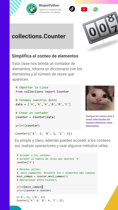 🔢 collections.Counter - Solución al conteo de elementos en #python # ...