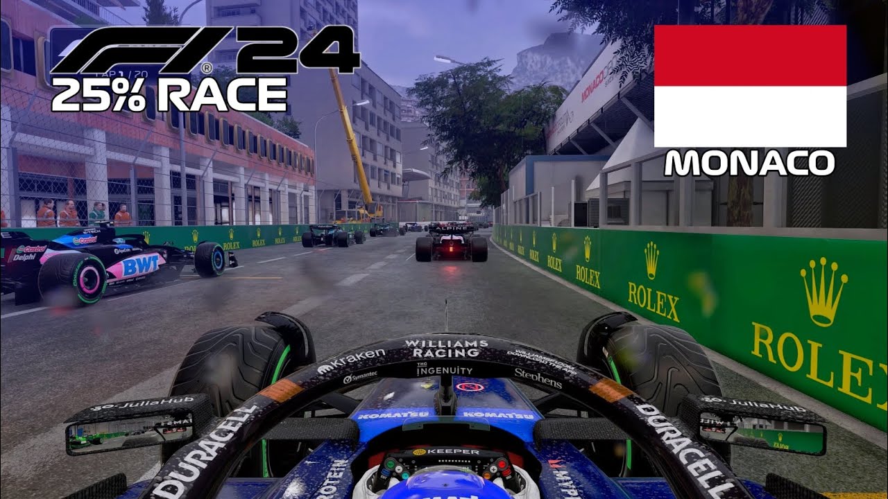 F1 2024 GAME | 25% Race Monaco - Alexander Albon | PS4 Gameplay - YouTube