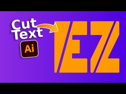 How to Cut Text in Illustrator - YouTube