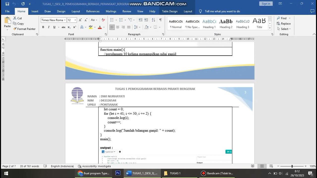 Tugas 1 pemrograman berbasis piranti bergerak - YouTube