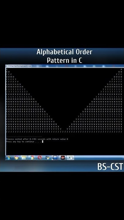 Nested Loop- Alphabetical Pattern #shorts - YouTube