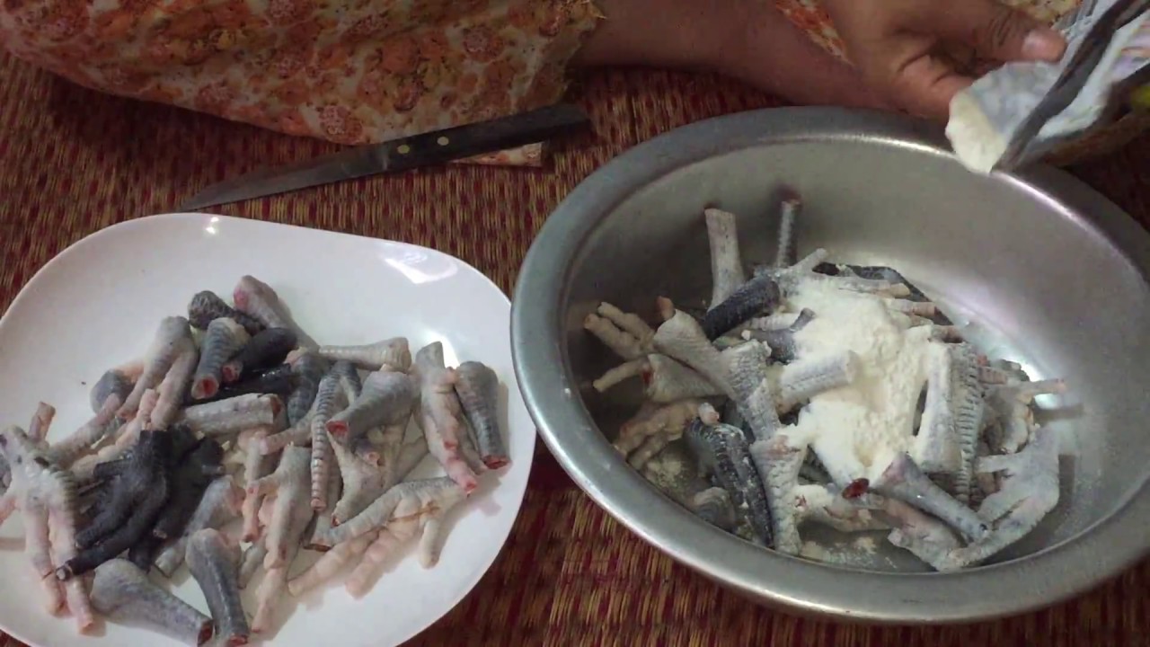 How To Fry Yummy Chicken Feet Eating With Sweet And Sour Sauce ...