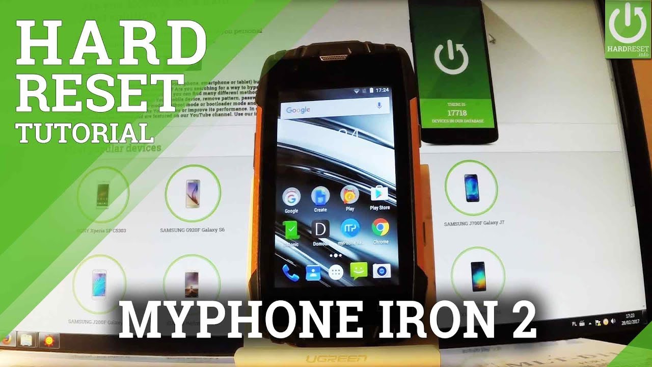myPhone Hammer Iron 2 Hard Reset / Hardware Keys Reset - YouTube