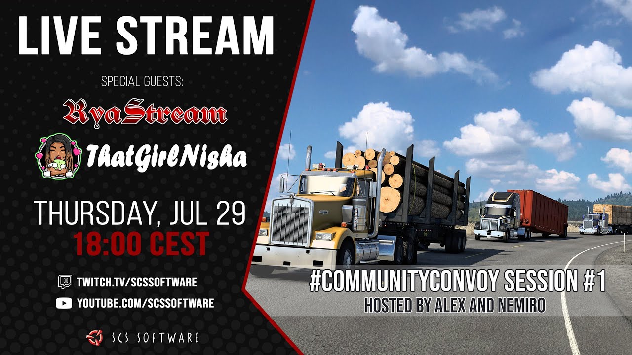 #CommunityConvoy with RyaStream, ThatGirlNisha & SCS Software! 🚛🚛🚛 ...
