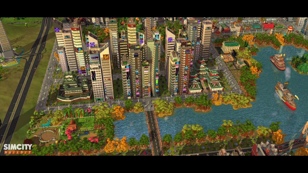 Ma ville sur Simcity Buildit - YouTube