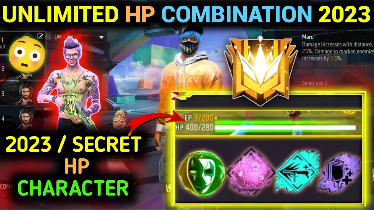 Unlimited Hp Character Combination | Unlimited Hp Best Character ...
