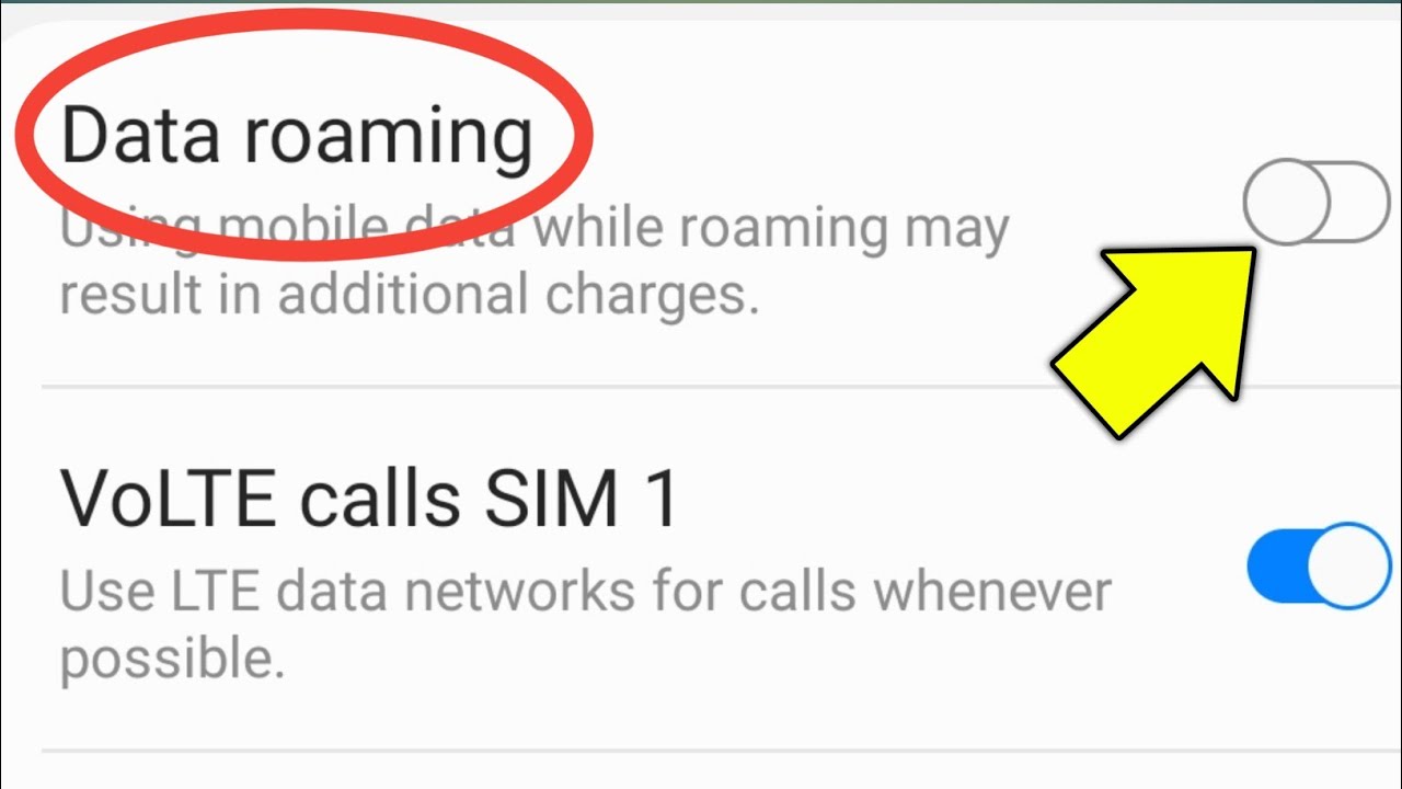 Data Roaming Setting In Samsung | Samsung Data Roaming Setting Kaise ...