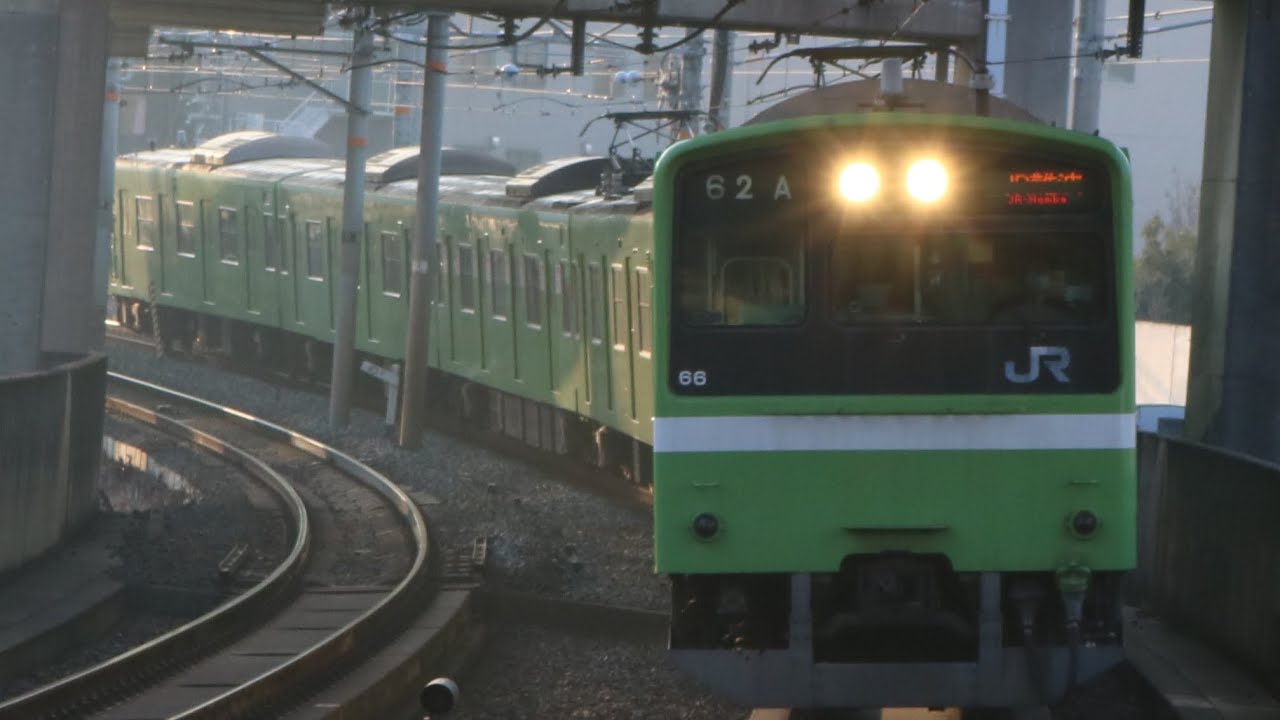 201系ND602編成今宮到着シーン - YouTube