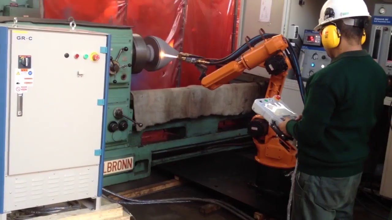 HVOF Coating Robot - YouTube