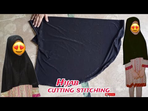 7/8year old Baby Hijab cutting stitching || baby scarf stitching|| namaz scarf #babyhijab #hijab