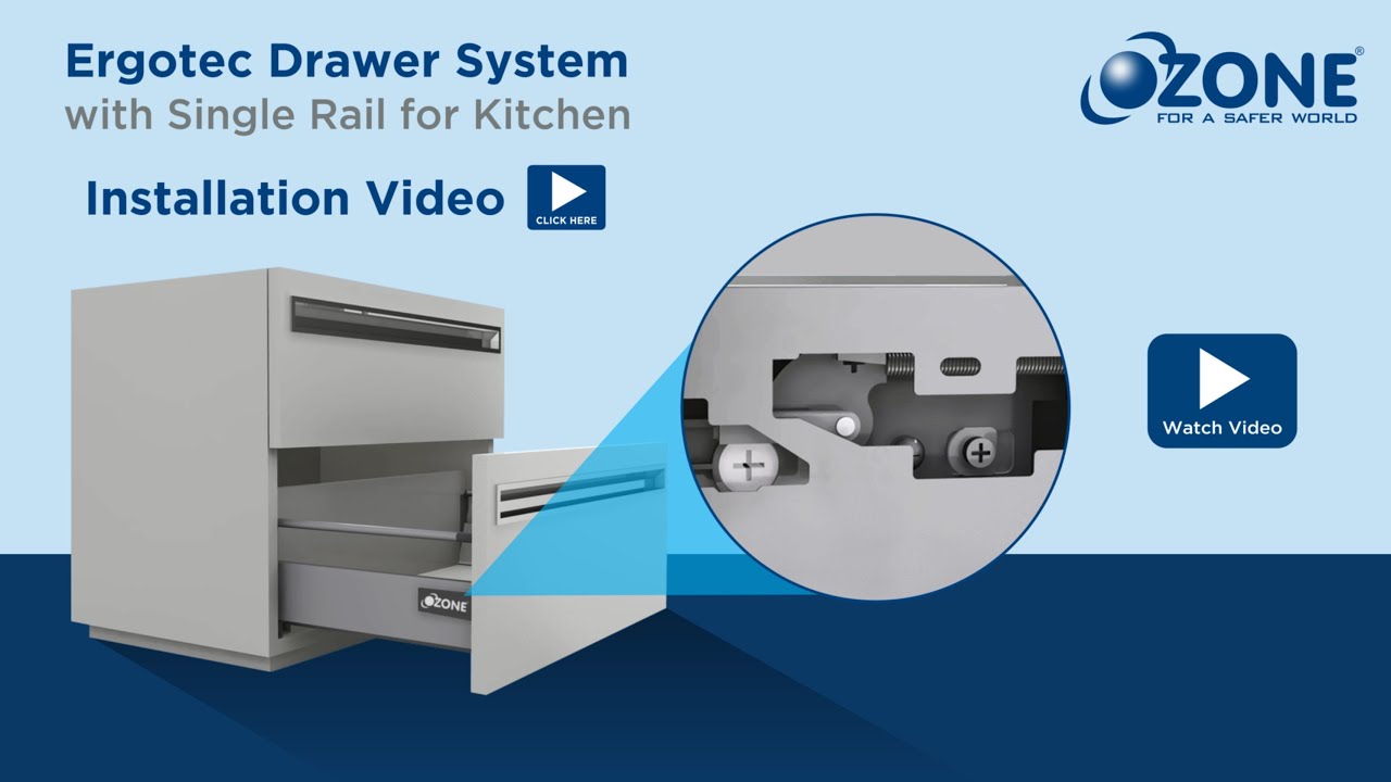 Ozone Ergotec Drawer System with Single Rail | Installation Guide ...