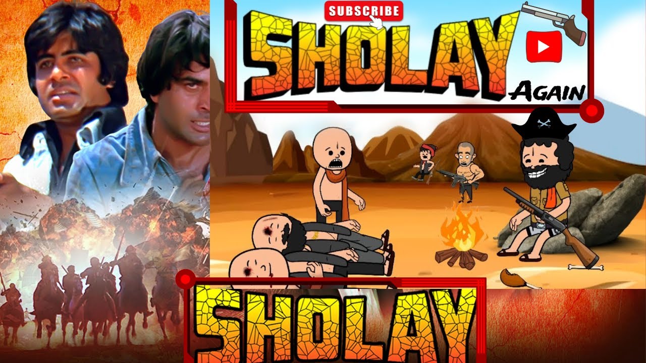 Sholay Again || Animation X Studio ||..........#sholay #youtubevideos # ...