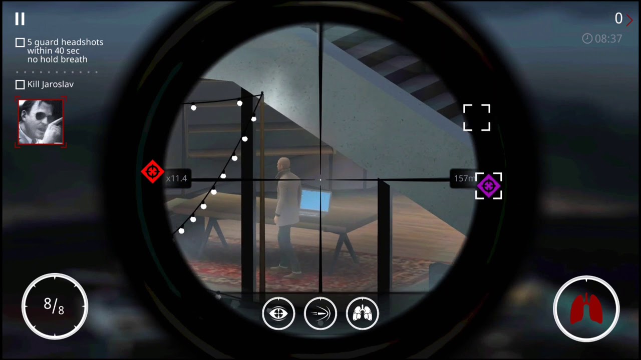 How to get 2 headshots kill with 1 bullet - Hitman Sniper - YouTube