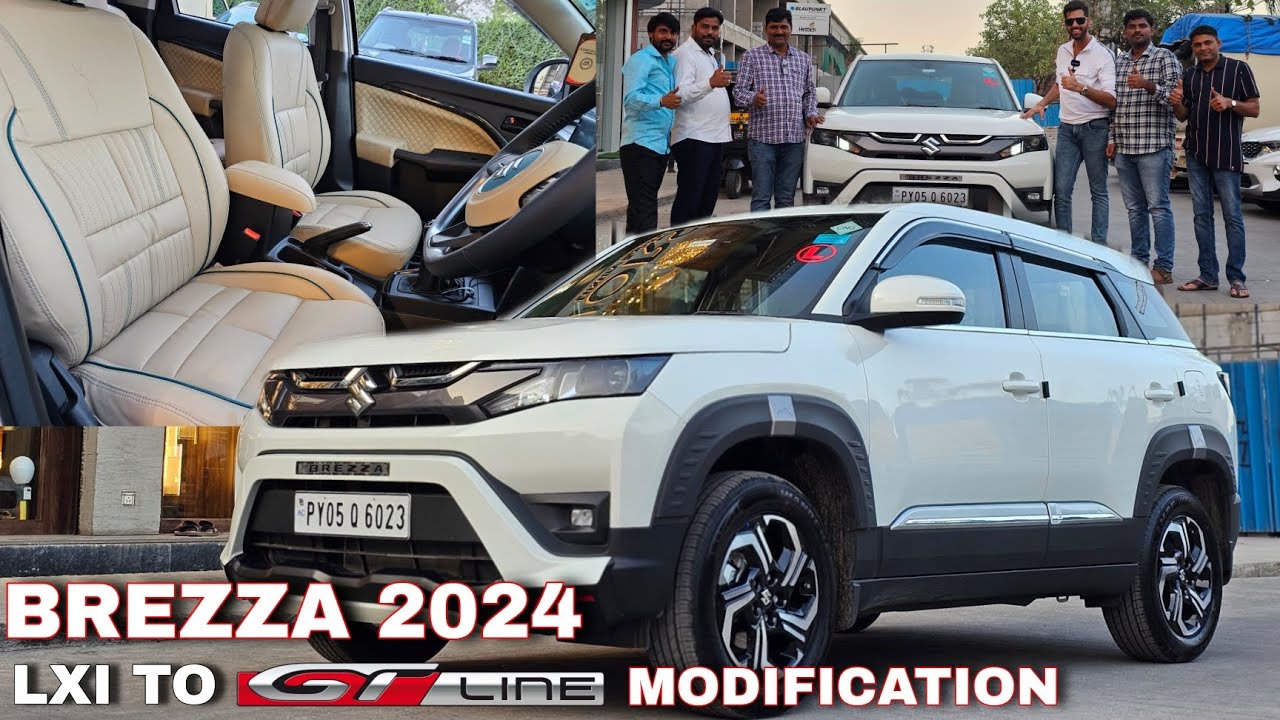 BREZZA 2024 LXI TO GT LINE MODIFICATION ALL THE WAY FROM PONDICHERRY 📞 ...