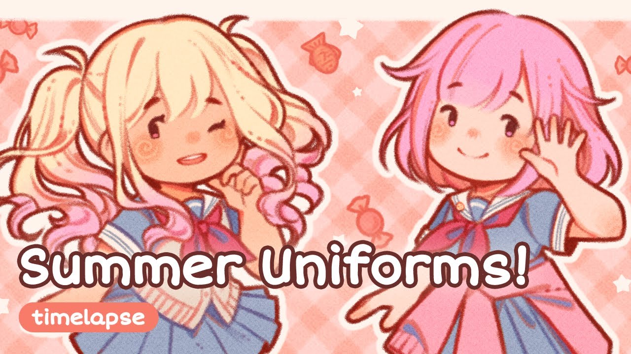 Summer Uniforms for Saki and Emu | TIMELAPSE - YouTube