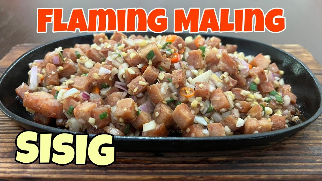 How to make Flaming Sisig Maling (Sizzing Pork Luncheon Meat ...