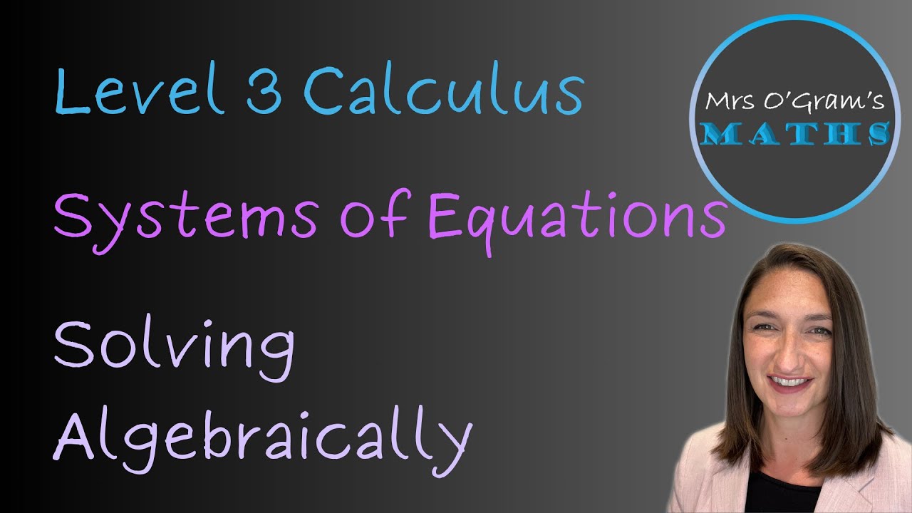 Solving Algebraically - YouTube
