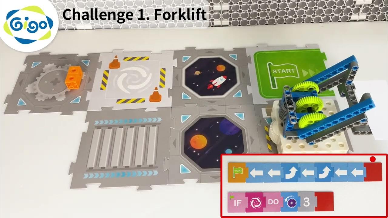 Gigo Coding & Robotics Challenge Pack #7442-A 1. Forklift 2. Claw - YouTube