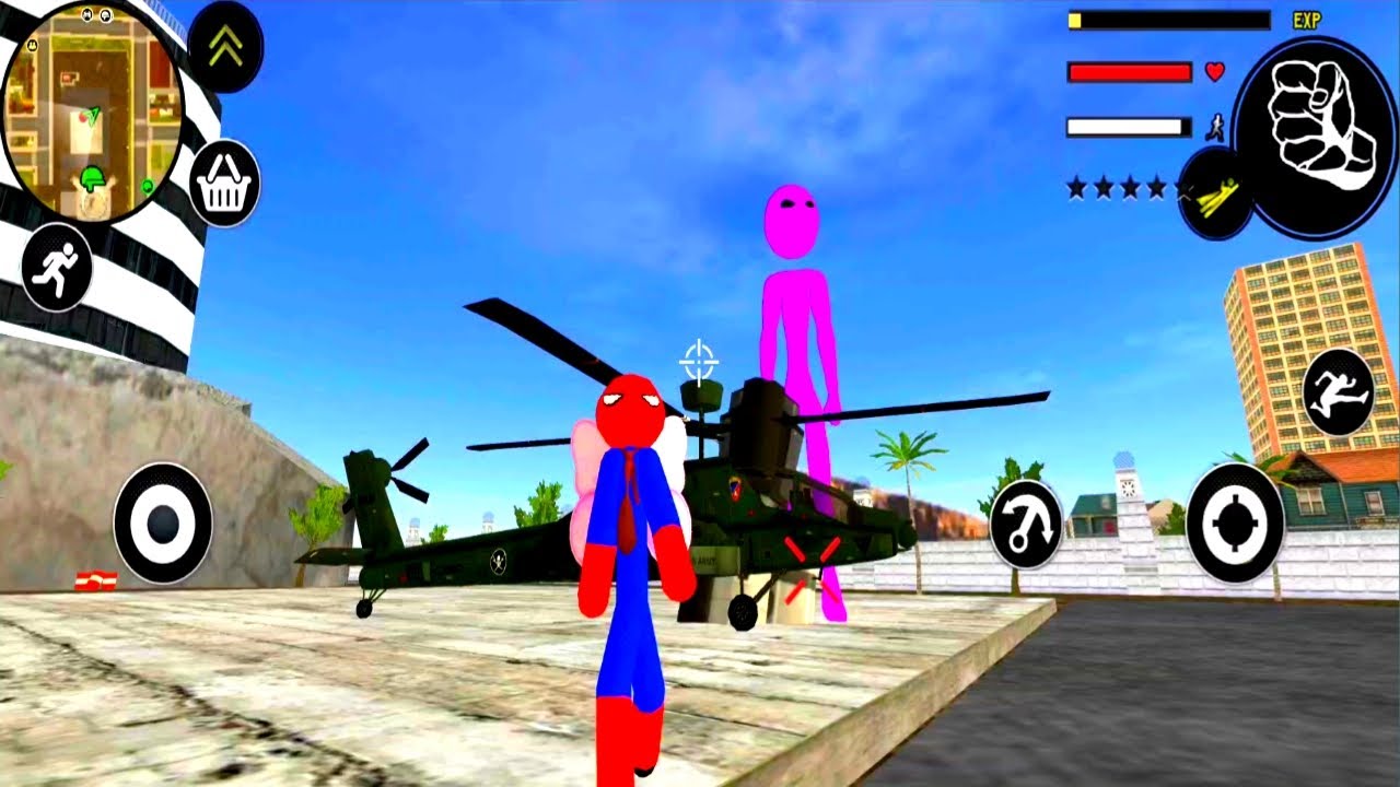 Epic Spider Stickman Rope Hero Action in New York - YouTube