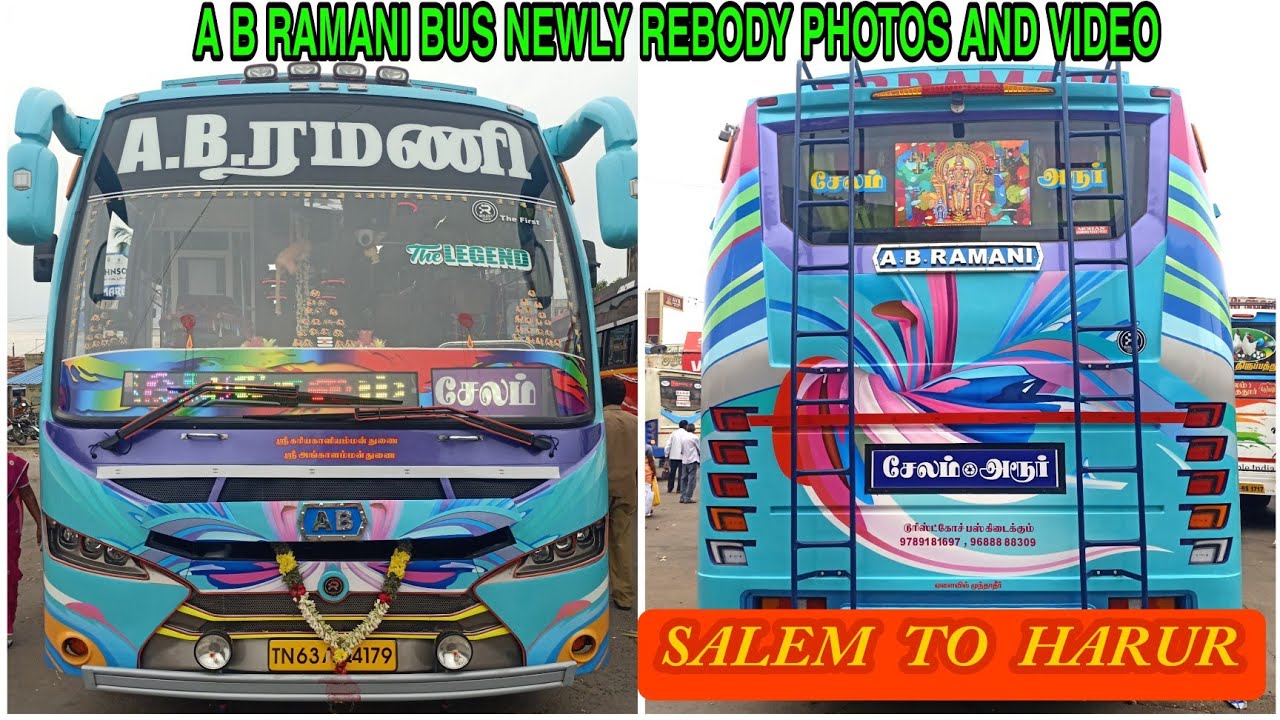 A.B RAMANI BUS SERVICE...NEWLY REBODY BUS ..HARUR TO SALEM 🗾 THE LEGEND ...