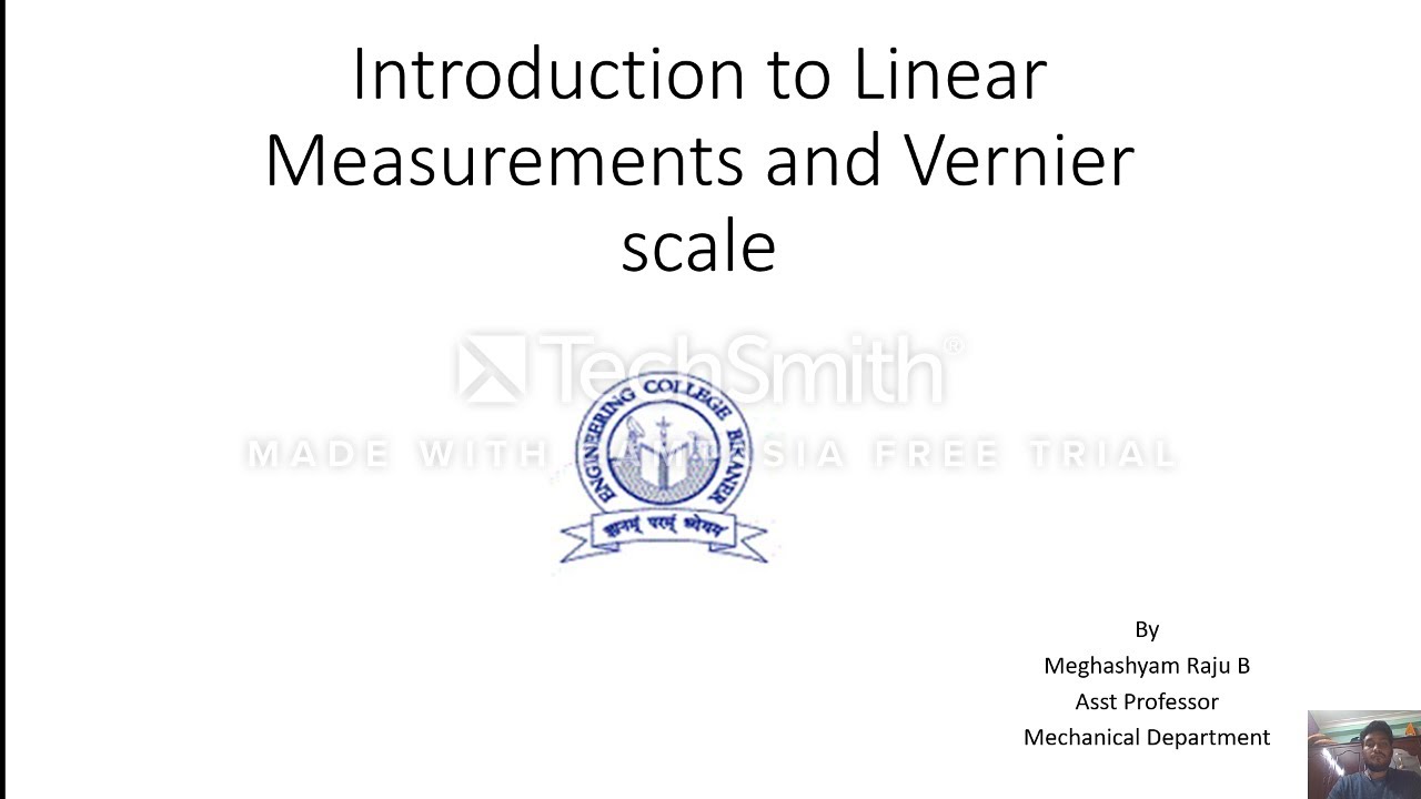 Linear Measurements and Vernier Scale - YouTube