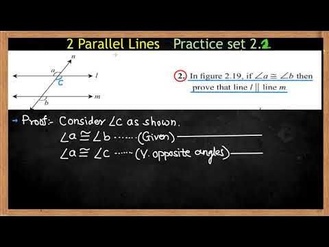 L8,9th, Math's 2, Topic 2, Parallel lines, Practice set 2.2,Q.1 to 3 ...