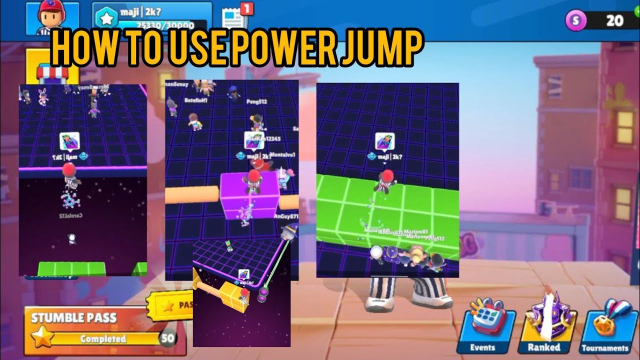 How To Use Power Jump In Stumble Guys| Uses Of Power Jump| New Ability ...