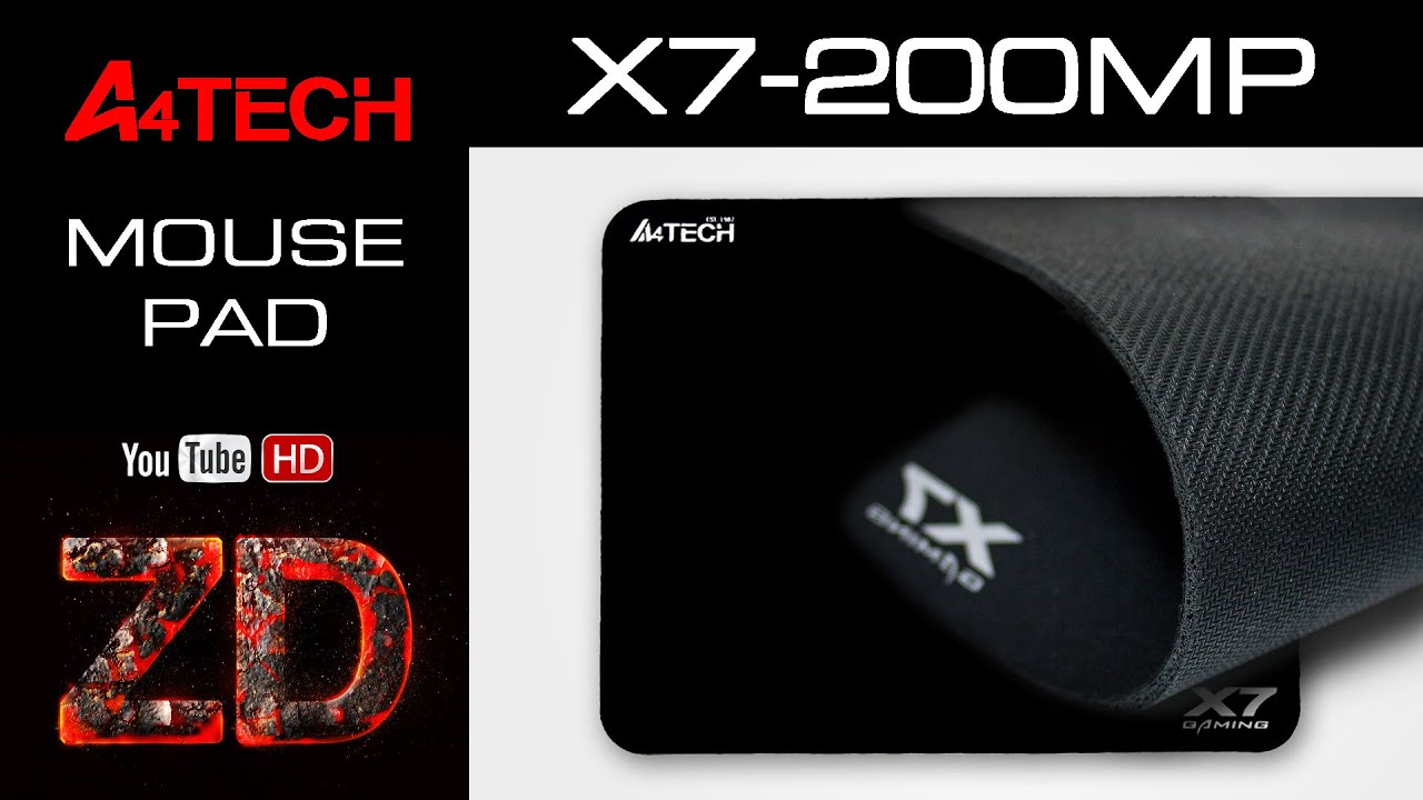 A4 Tech X7-200 MP Gaming Mouse Pad Black - YouTube