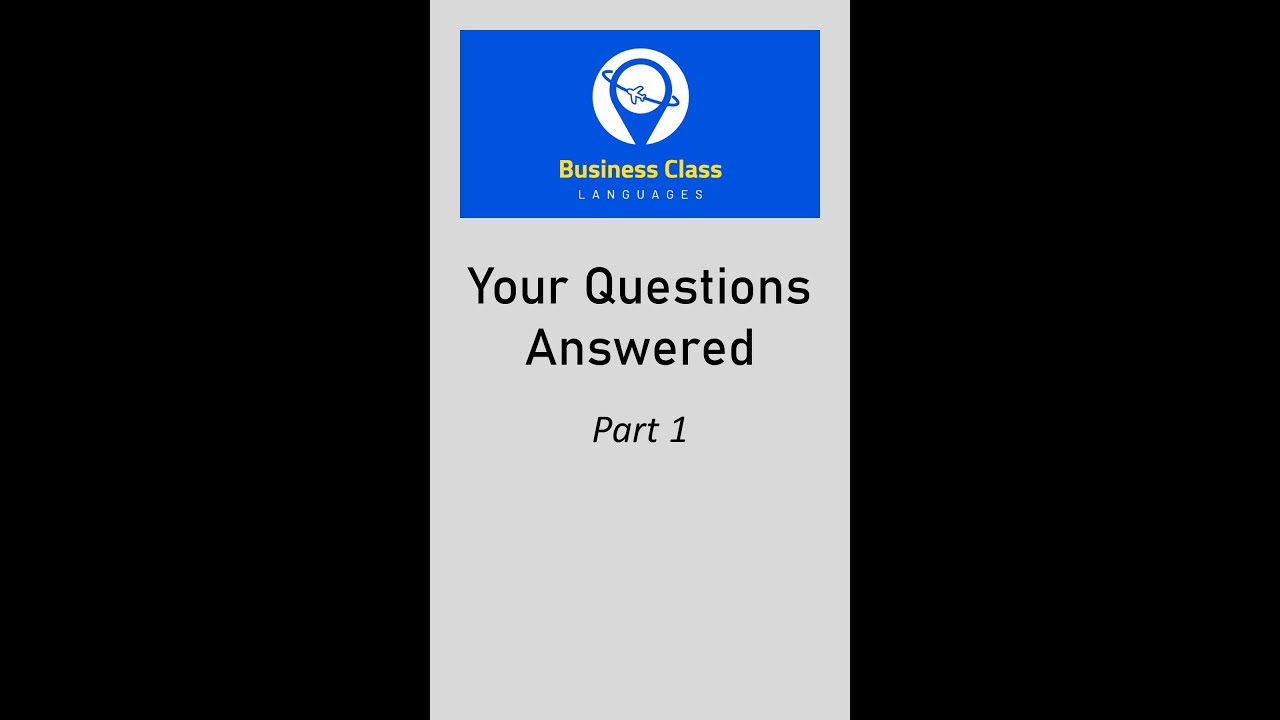 Your Questions Answered - Part 01 - YouTube
