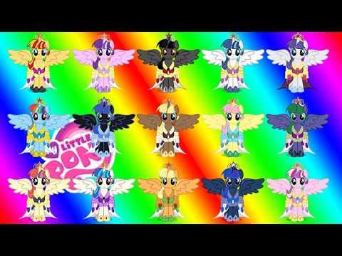 My Little Pony Transformation Mane 6 Alicorns Princess | Coloring ...