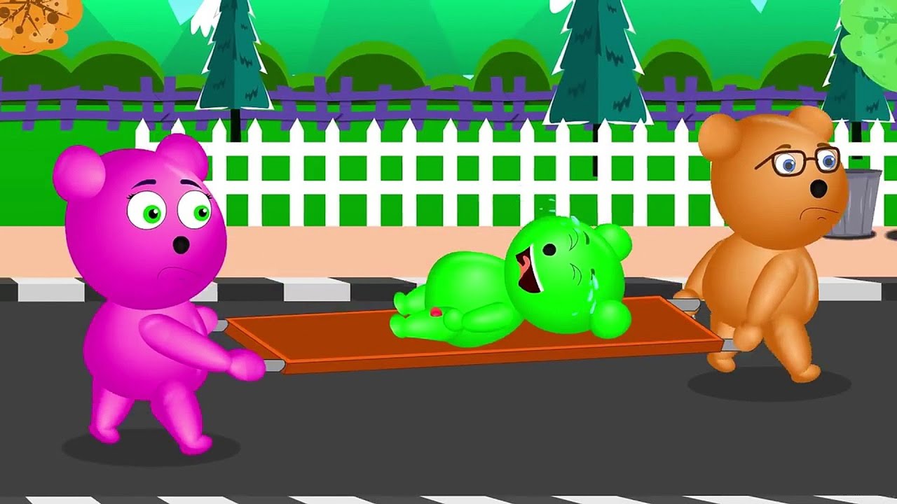 Mega Gummy bear crying to learn how to polish shoe - YouTube