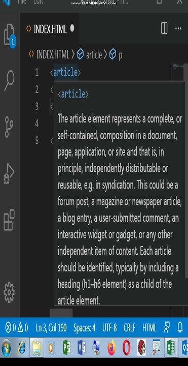 html article tag example #html #htmltutorial #htmlbasics - YouTube