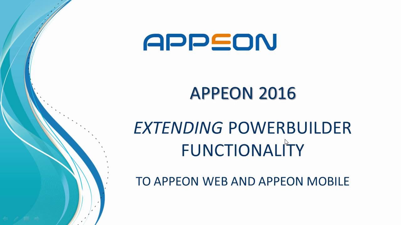 Appeon 2016 Extending PB Functionality Tutorial - YouTube