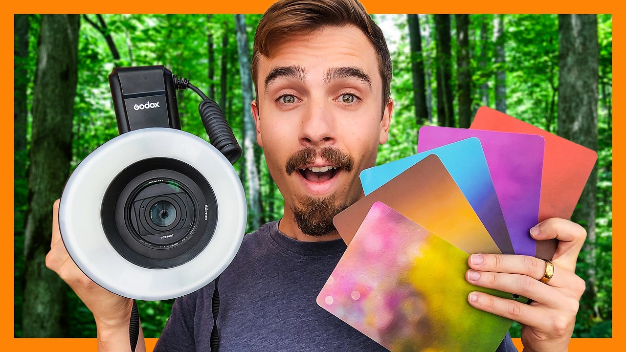 Nature Macro Photography with Coloured Background Cards - YouTube