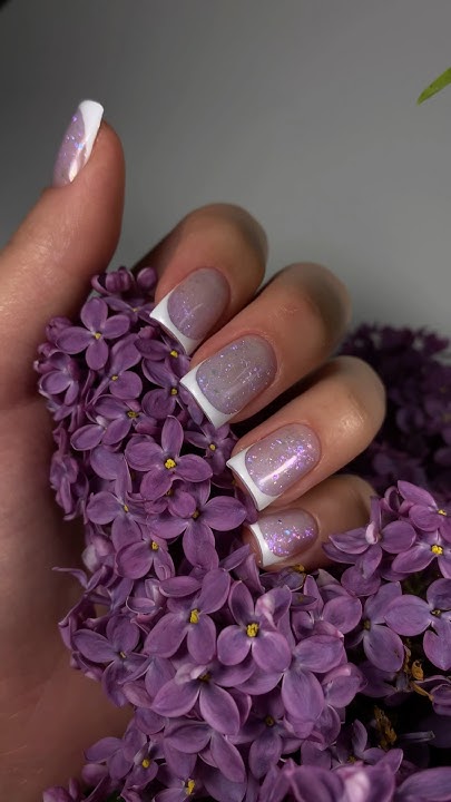 ФРЕНЧ ГЕЛЬ С БЛЕСТКАМИ Nailart весеннийманикюр френч маникюр