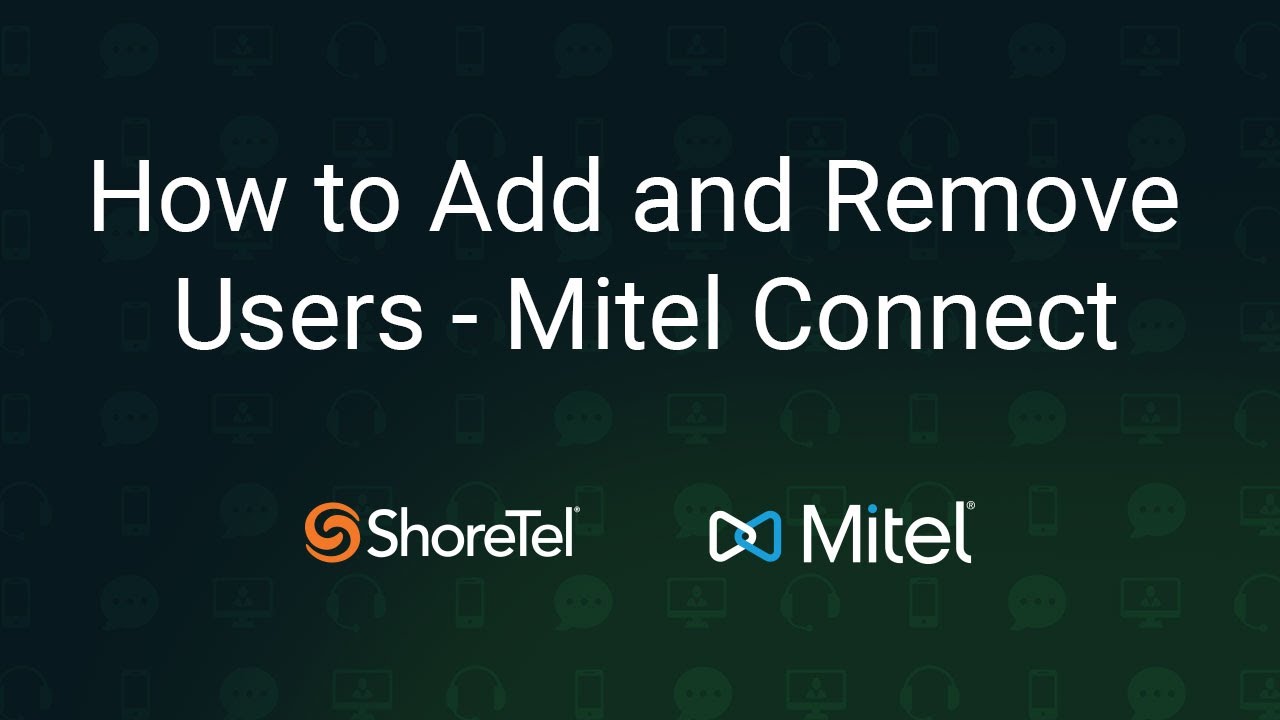 How to Add or Remove Users with Mitel Connect Director - YouTube