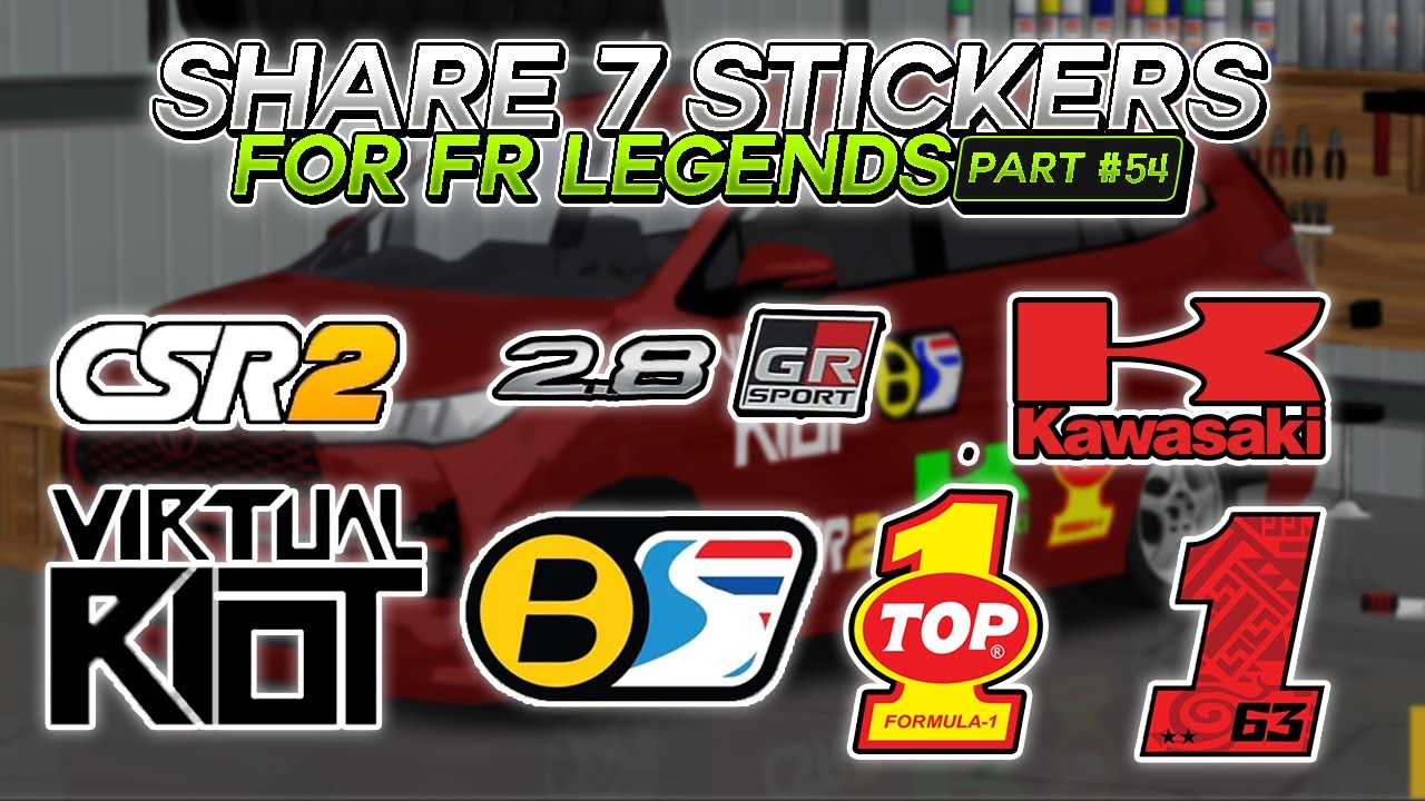 SHARE!!! 7 Stickers for FR Legends #54 - YouTube