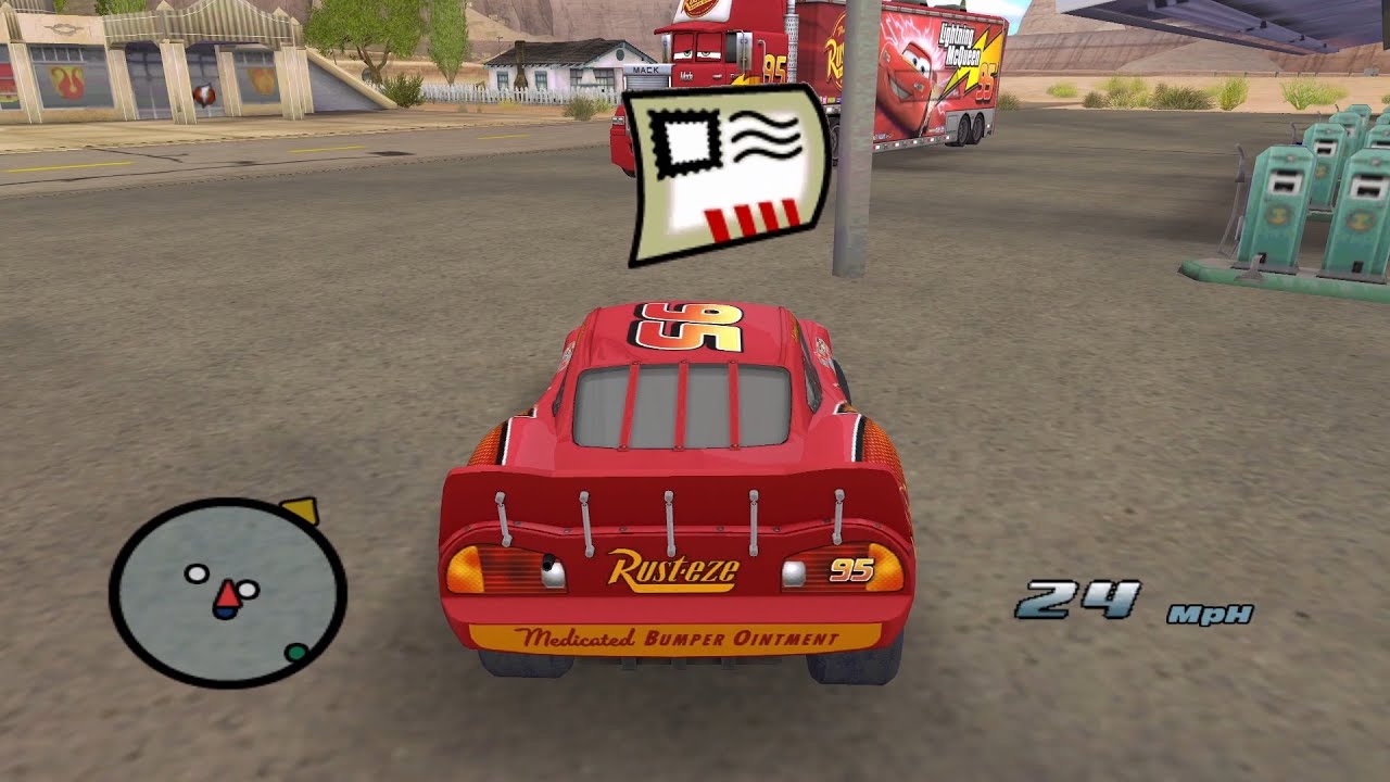 Cars Wii - Lizzie's Postcard Hunt - Radiator Springs (Dolphin) - YouTube