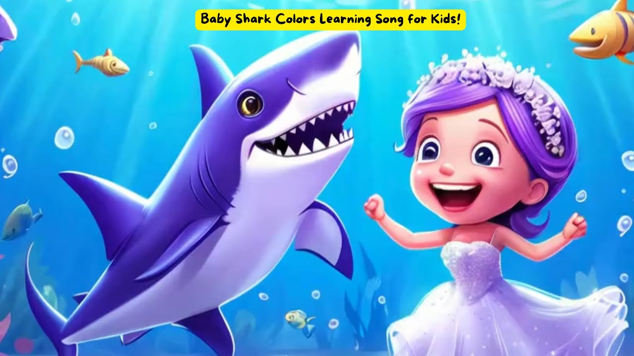 Baby Shark Color Song | Swim, Splash and Sing Along | Kids Nursery ...