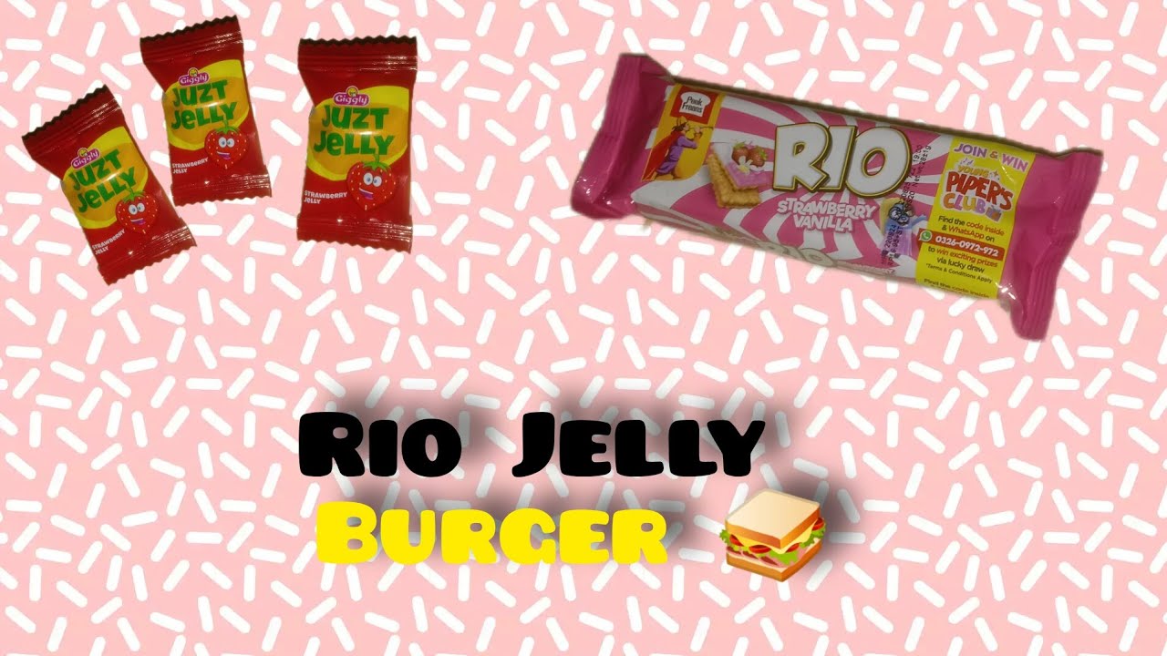 Rio biscuit just Jelly mix ker k burger bana deya|👍 - YouTube