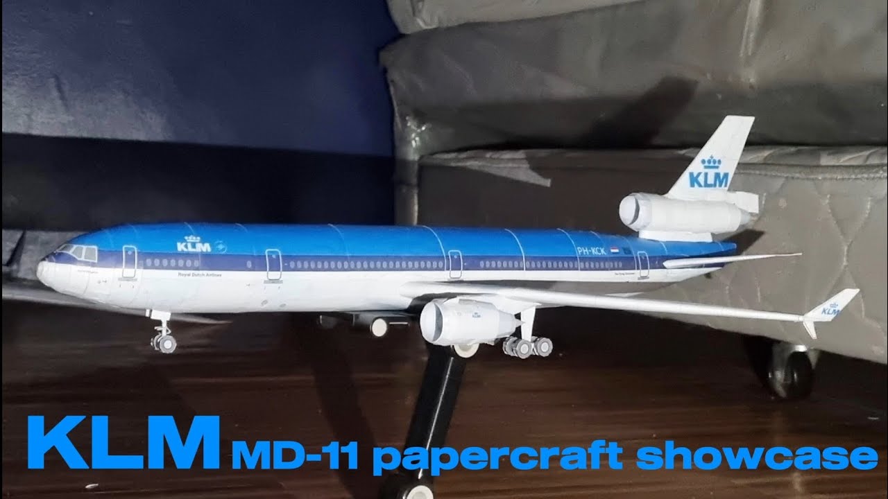 KLM MD-11 papercraft showcase - YouTube