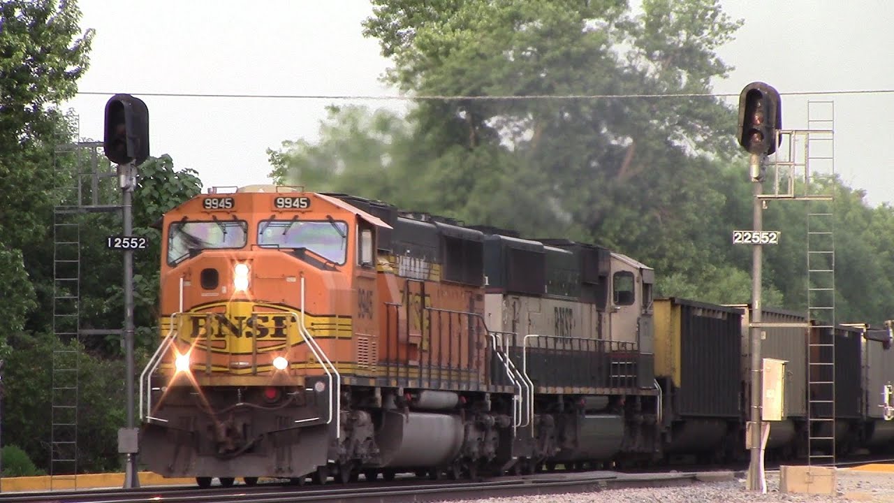 BNSF 9945 Coal Train 07/20/13 - YouTube