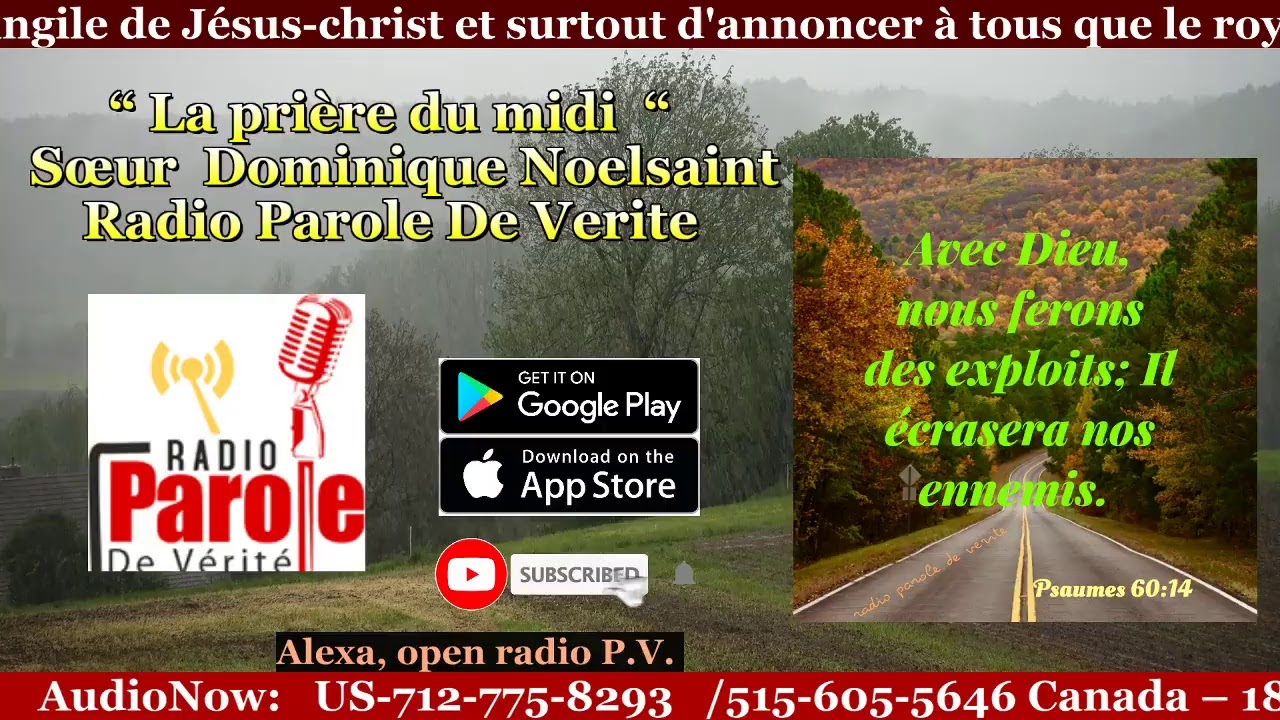 " Priye midi “ avec la Sœur Dominique Noelsaint sur Radio Parole De ...