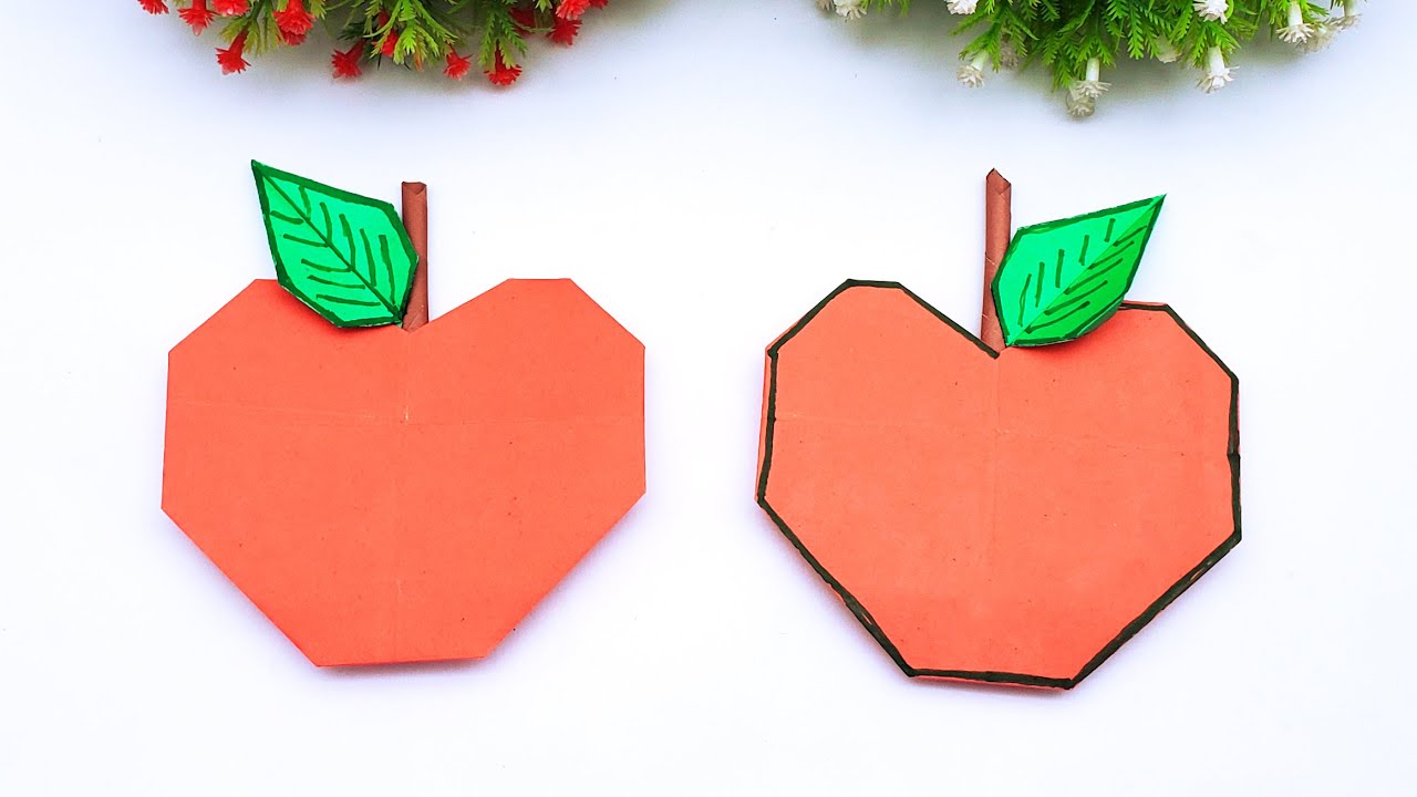 DIY Paper Apple | 3D Paper Apple | Origami Toy Crafts Tutorial | Paper ...