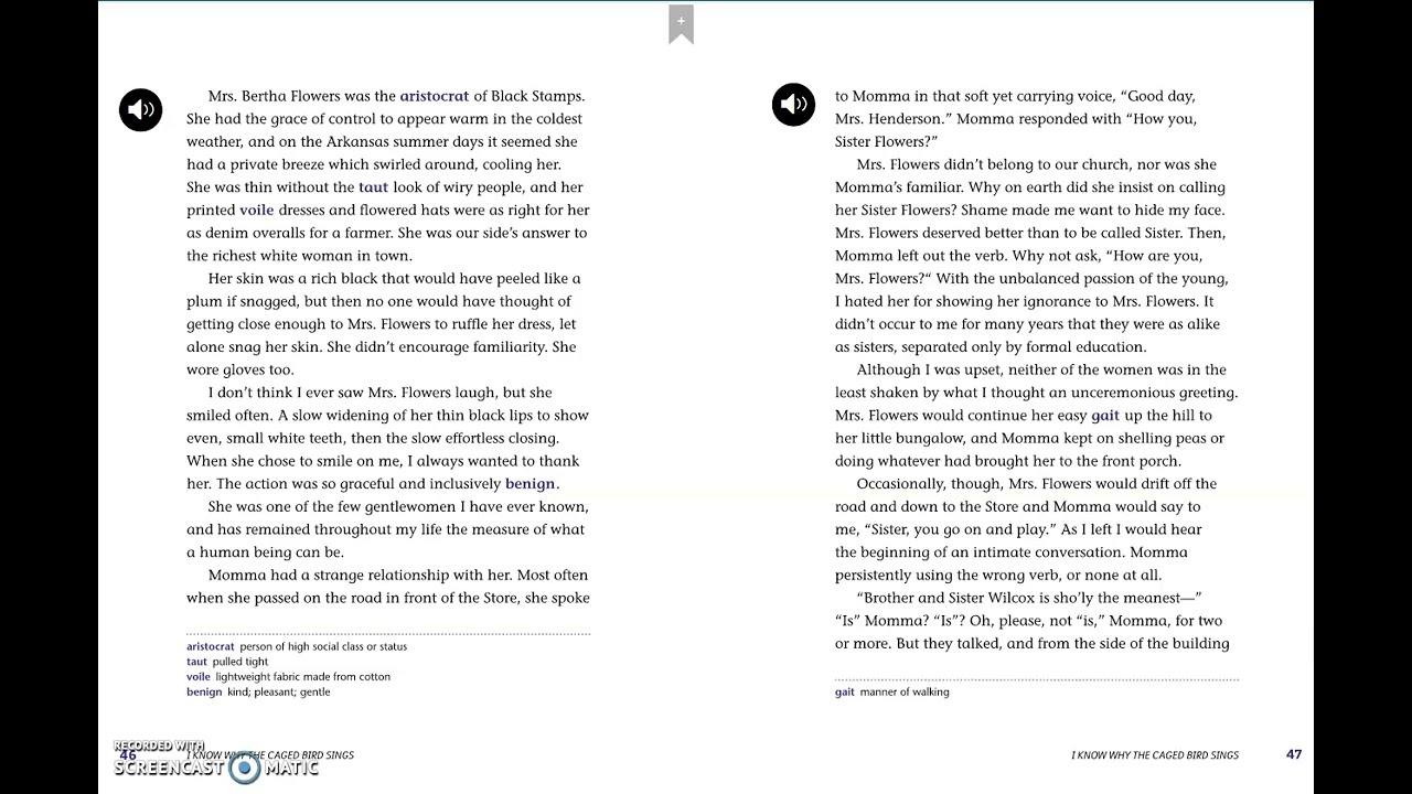 Excerpt From: "I Know Why the Caged Bird Sings" Part 2 of 2 - YouTube